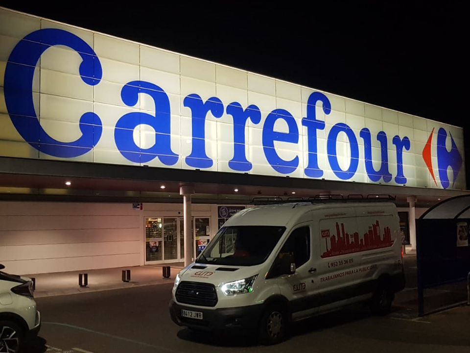Rotulación Corporativa sobre Fachada, Carrefour Vicar (Almería) – Grupo ...
